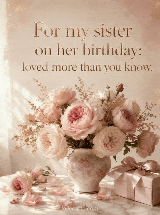birthday card for sister - Free card 💖 - JolieCarte