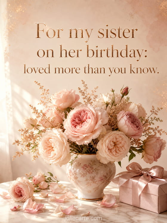 birthday card for sister - Free card 💖 - JolieCarte