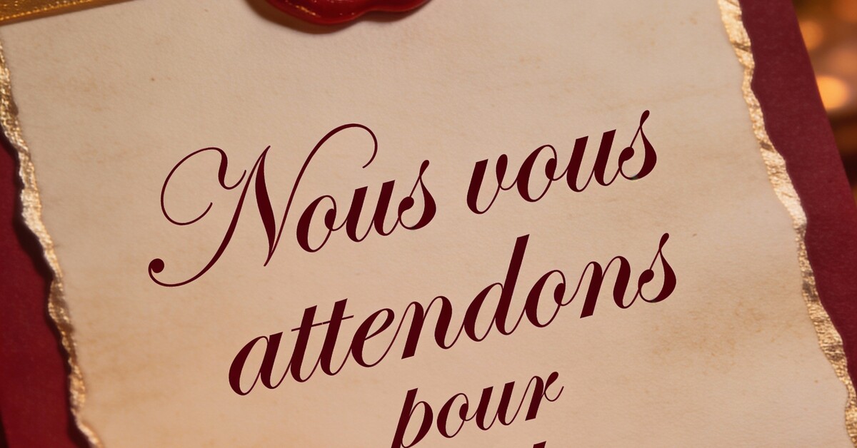 📜 Carte invitation mariage - Sceau de cire rouge | JolieCarte - JolieCarte