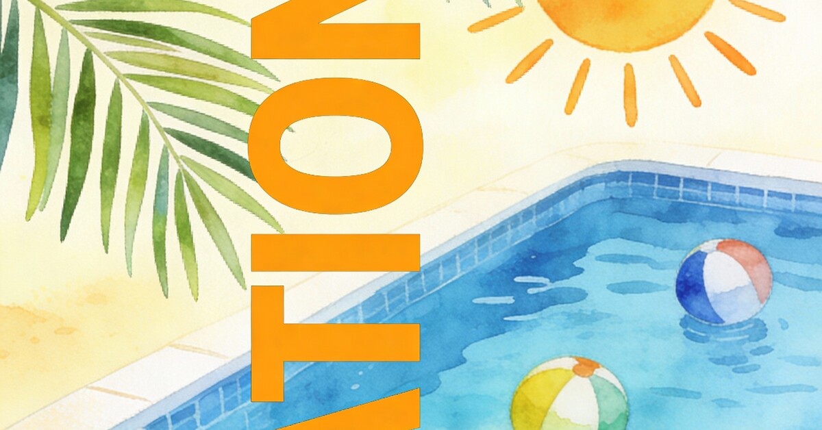 ☀️ Piscine et soleil au programme - Invitation pool party - JolieCarte