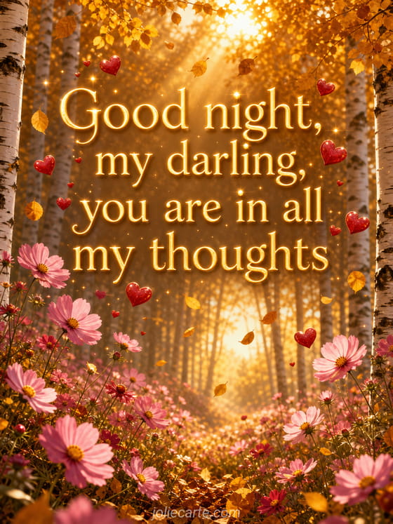 good night message to your darling - Free card 🌙 - JolieCarte