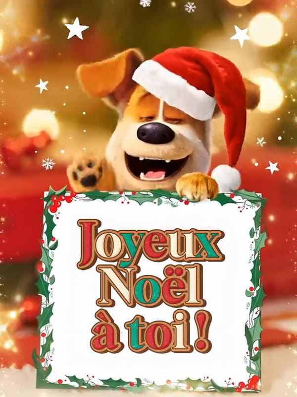 Carte de Noël pour enfant - joyeux Noël animé 🎄 - JolieCarte