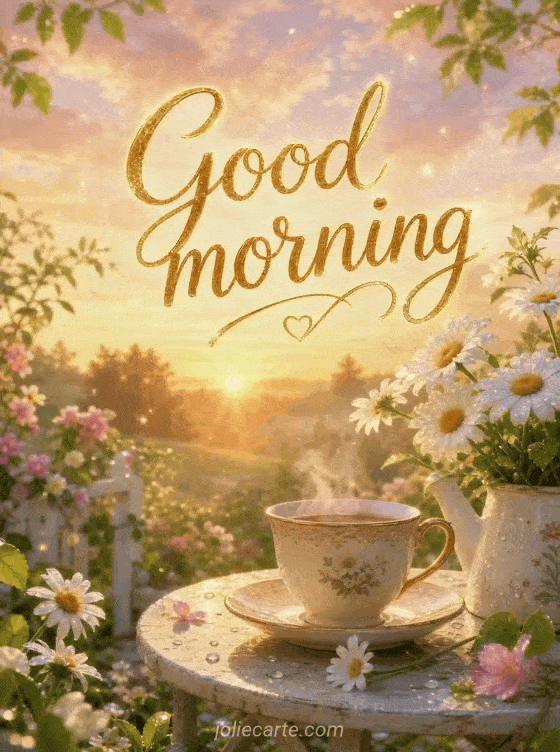 Good morning GIF - Free image ☀️ - JolieCarte