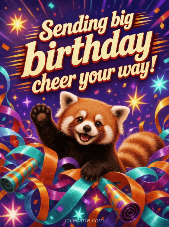 happy birthday woman gif - Free card 🎈 - JolieCarte