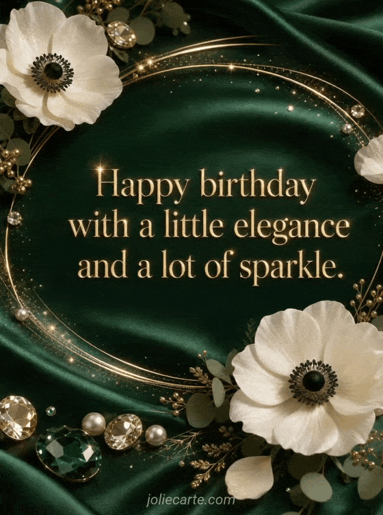 Happy birthday gif classy - Free animated card 🥂 - JolieCarte