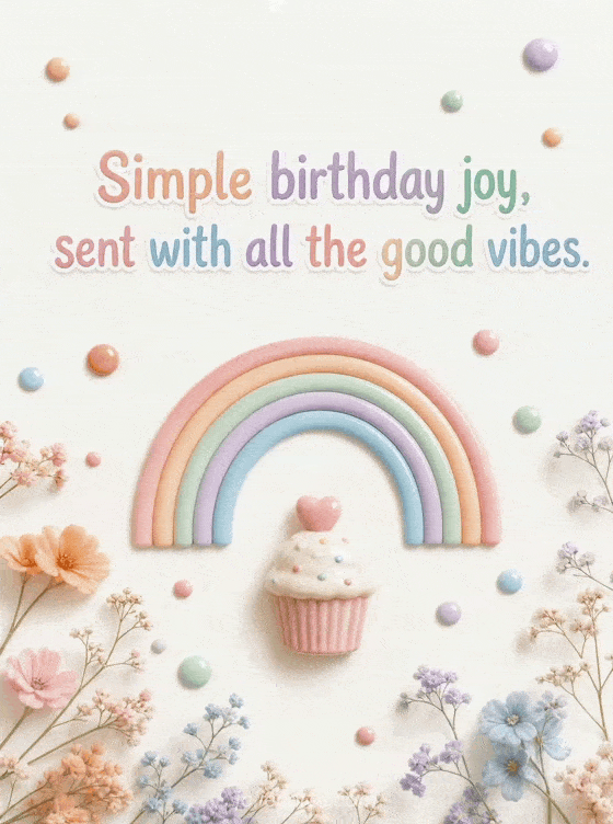Happy birthday easy - Free card 🎂 - JolieCarte