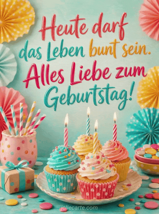 Geburtstagskarte machen - Gratis-Bild 🎂 - JolieCarte