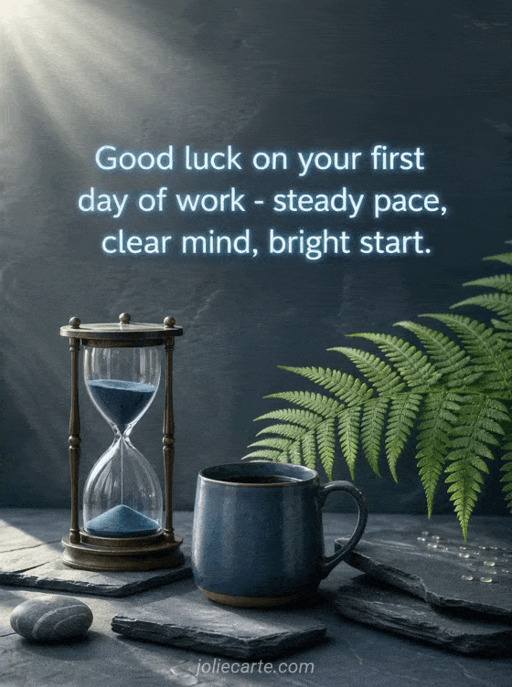 good luck first day of work - Free card 🍀 - JolieCarte