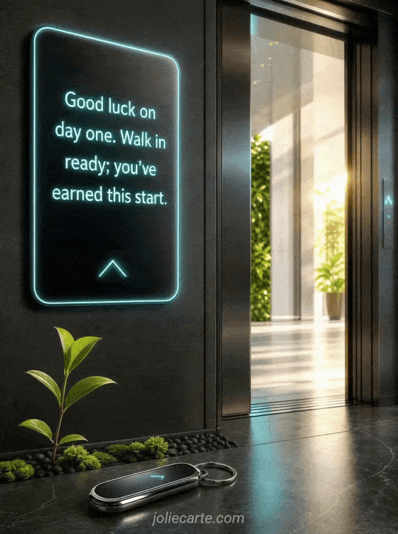 good luck on your first day of your new job - Free card 🍀 - JolieCarte