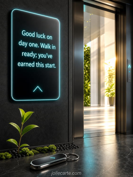 good luck on your first day of your new job - Free card 🍀 - JolieCarte
