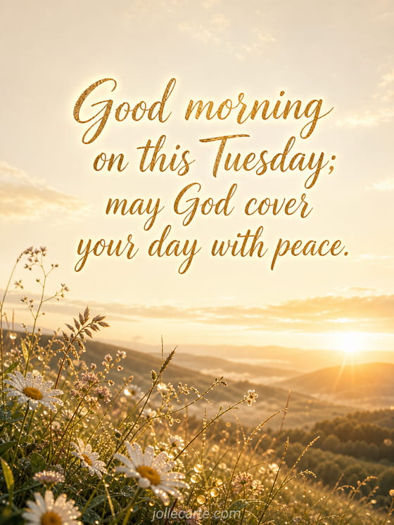 good morning tuesday images god - Free image 🙏 - JolieCarte