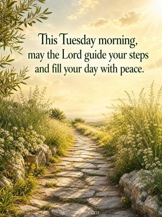 good morning tuesday bible verse - Free image 📖 - JolieCarte