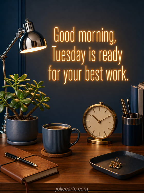 good morning happy tuesday work quotes - Free 💼 - JolieCarte