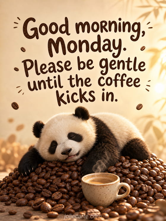 good morning monday funny - Free card ☕ - JolieCarte