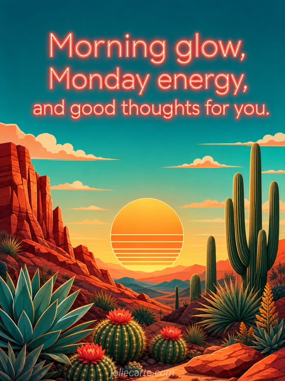 happy monday good morning images - Free card 🌷 - JolieCarte