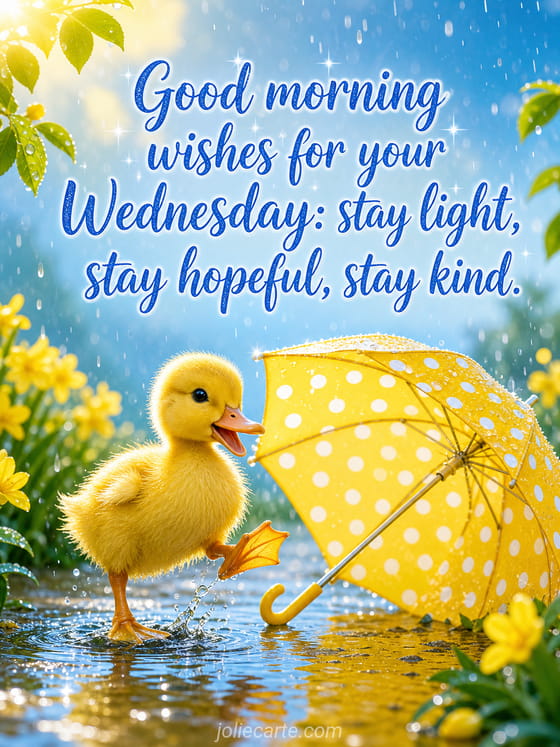 good morning wishes wednesday - Free image 🌤️ - JolieCarte