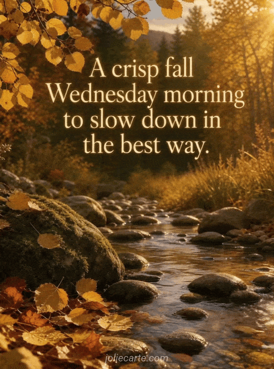 good morning wednesday fall - Free card 🍁 - JolieCarte