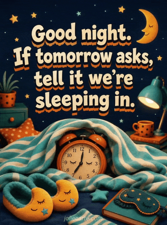 good night funny quotes - Free card 😴 - JolieCarte