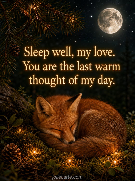 good night messages for my love 💗 - JolieCarte