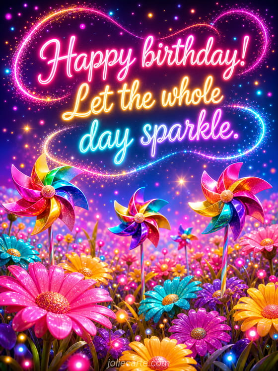 happy birthday animated image - Free card - JolieCarte