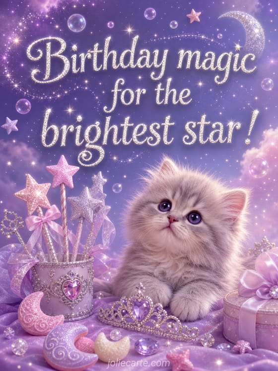 happy birthday girl gif - Free card 🌟 - JolieCarte
