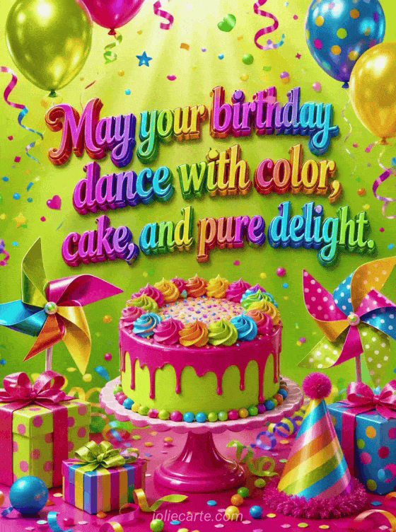 happy birthday free animated images 🎈 - JolieCarte