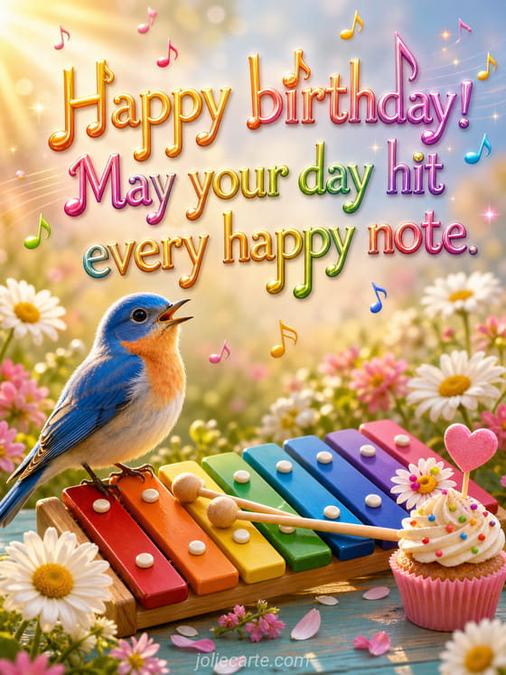 free happy birthday songs - Free card 🎶 - JolieCarte