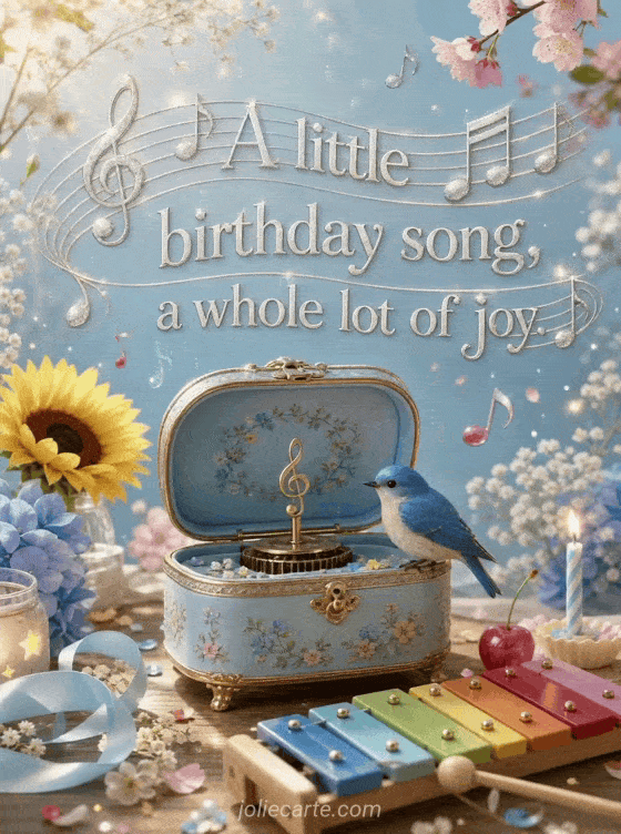 happy birthday songs to send - Free card 🎶 - JolieCarte
