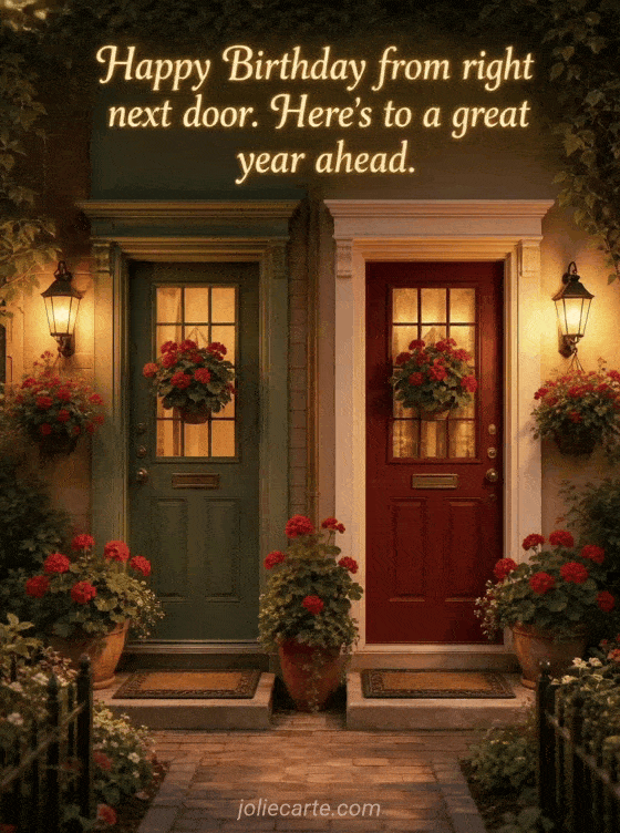 happy birthday neighbor gif - Free 🏡 - JolieCarte