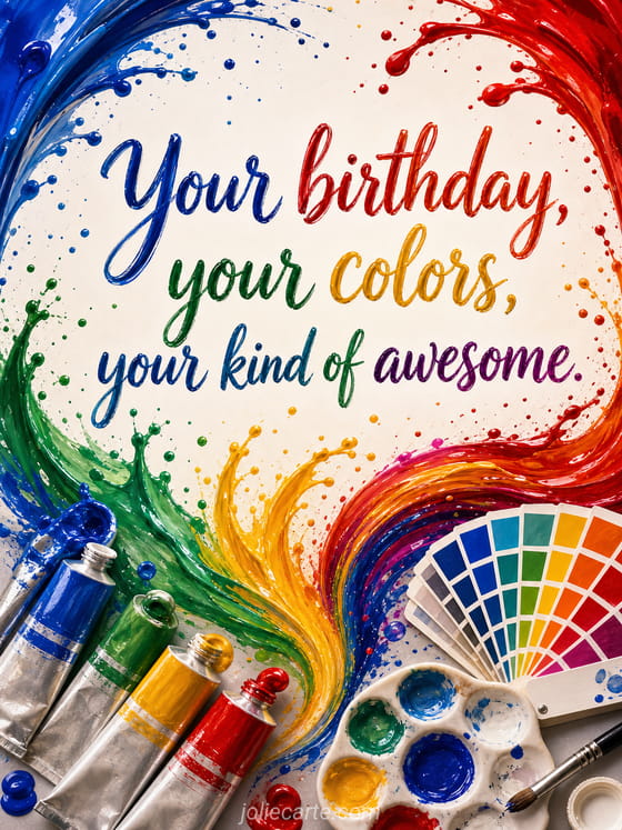 design your own birthday card - Free card 🎨 - JolieCarte