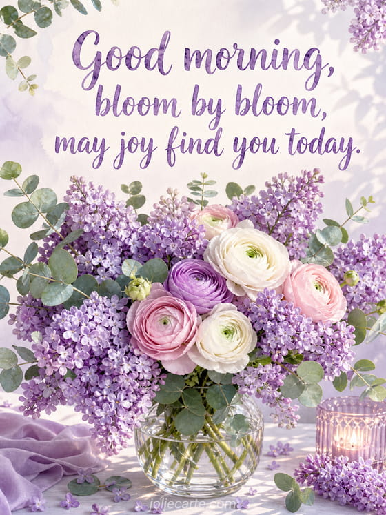 good morning beautiful flowers - Free image 🌷 - JolieCarte