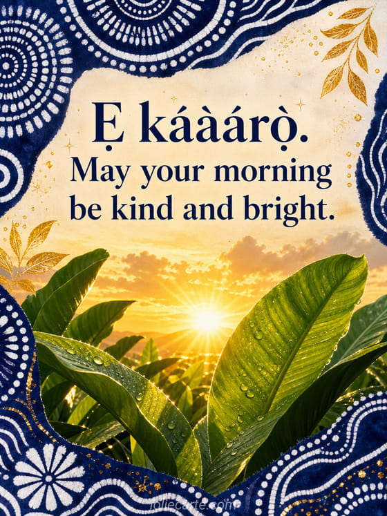 good morning in yoruba - Free card 🌅 - JolieCarte