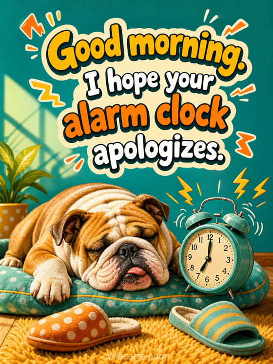 good morning funny quotes - Free card 😄 - JolieCarte