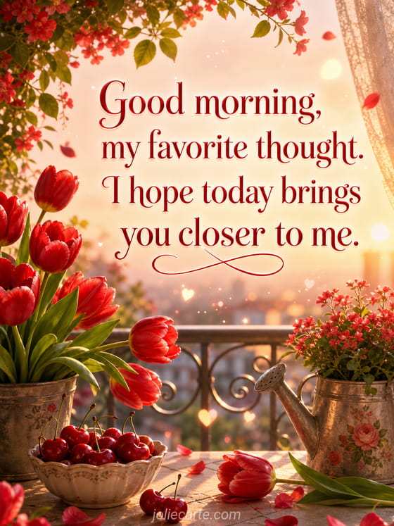 good morning message for your love - Free card 💌 - JolieCarte