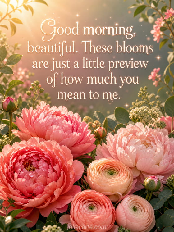 good morning flowers for her - Free card 🌸 - JolieCarte