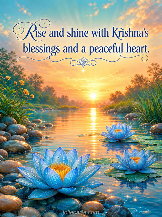 krishna new good morning images - Free card 🪷 - JolieCarte