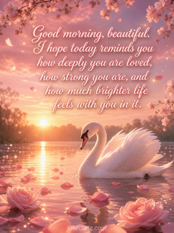 good morning long message for her - Free card 💌 - JolieCarte