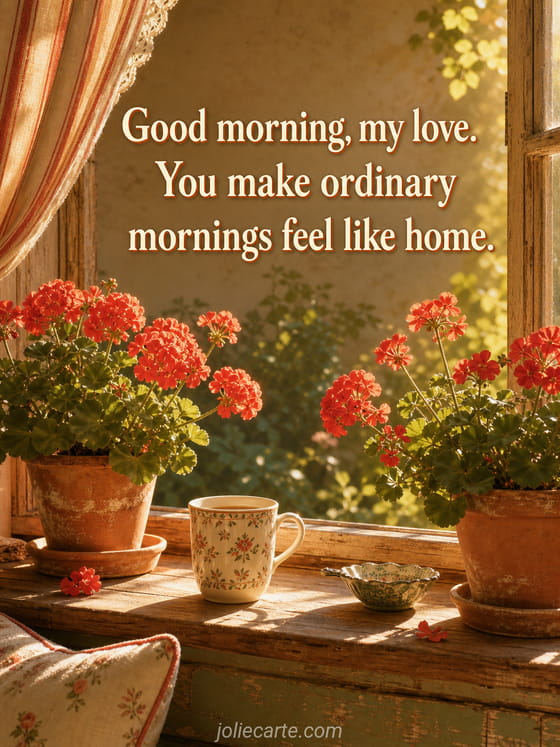 sweet good morning message for my wife - Free card 💕 - JolieCarte