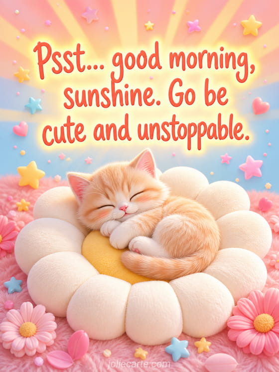 cute ways to say good morning - Free card 🌼 - JolieCarte