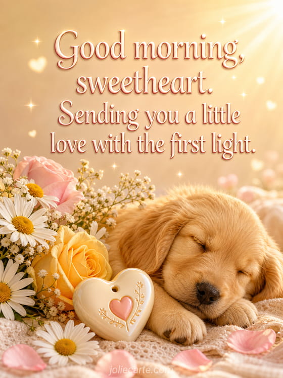 good morning images with love - Free card 💖 - JolieCarte