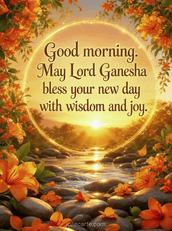 new shree ganesh good morning images - Free card 🐘 - JolieCarte