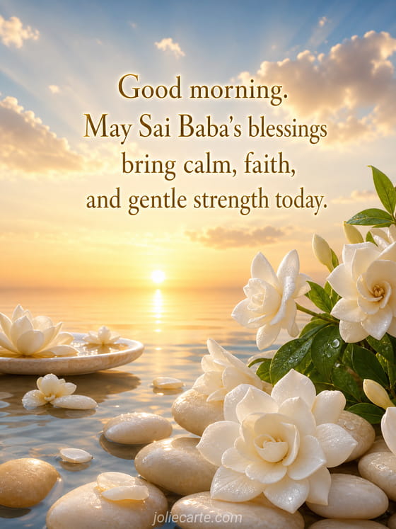 sai baba good morning images with quotes - Free card 🙏 - JolieCarte