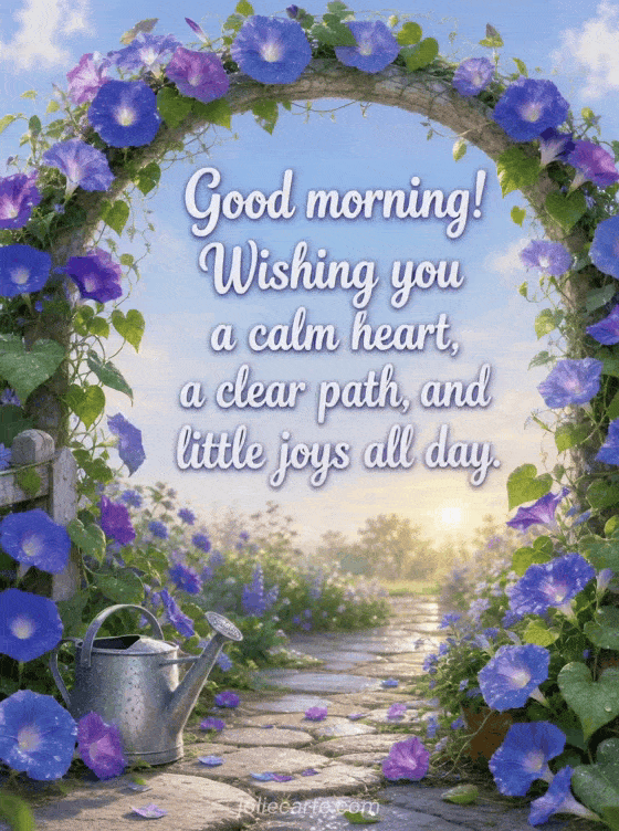 good morning greetings and blessings - Free card 🌻 - JolieCarte
