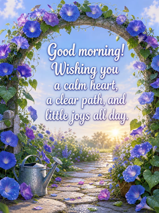 good morning greetings and blessings - Free card 🌻 - JolieCarte
