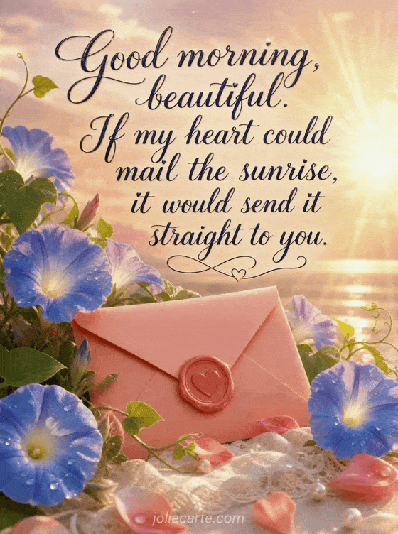 good morning love letter for her - Free card 💌 - JolieCarte