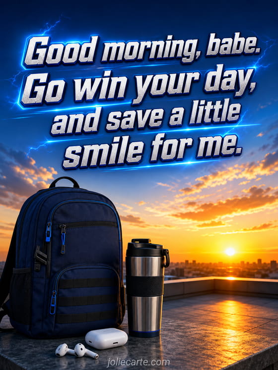 good morning message to boyfriend - Free card 💙 - JolieCarte
