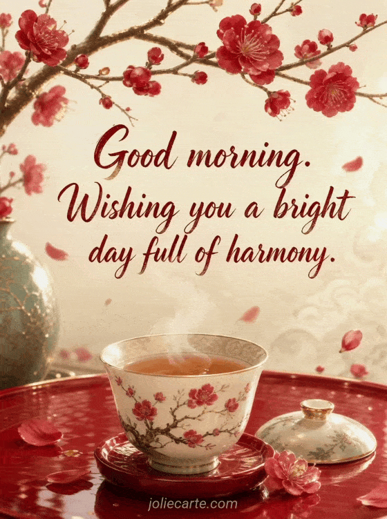chinese good morning - Free image 🏮 - JolieCarte
