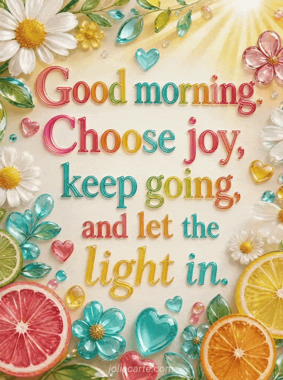 good morning images positive words english - Free image 🌟 - JolieCarte