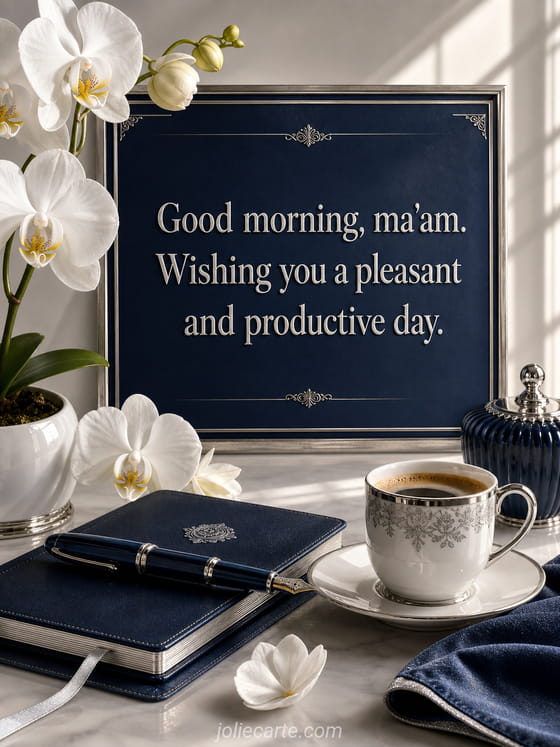 good morning madam - Free image 🌷 - JolieCarte