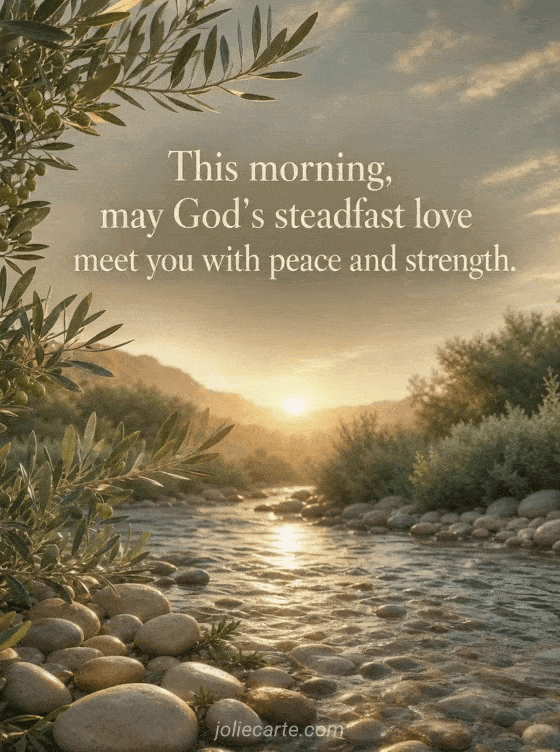 psalm good morning bible verses - Free card 📖 - JolieCarte